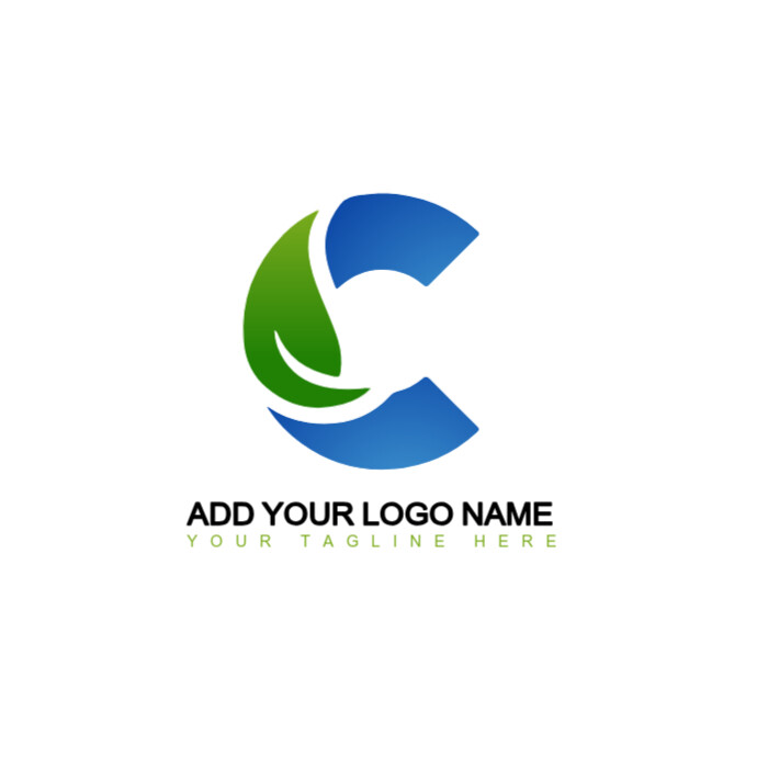 C Logo/leaf/vector/typographic/monogra/single Letter/business/brand ...