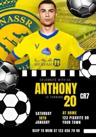 C. Ronaldo Birthday Invitation Template | PosterMyWall