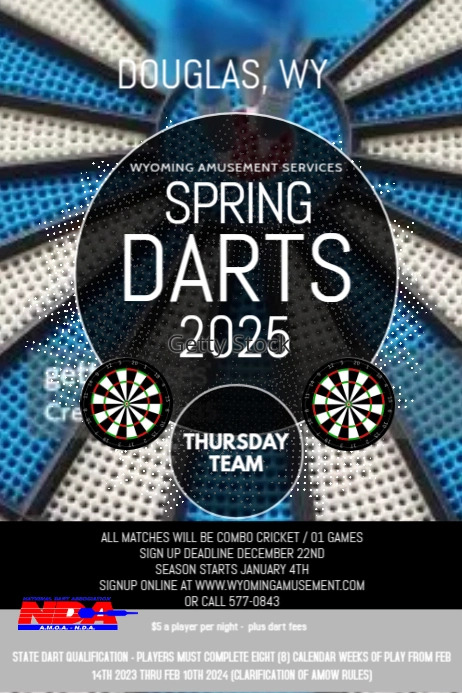 DOUGLAS FALL 2022 DARTS | PosterMyWall