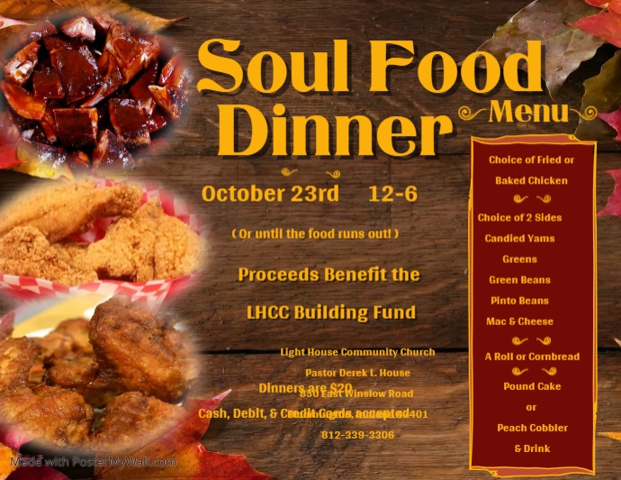 Soul Food Dinner Flyer | PosterMyWall