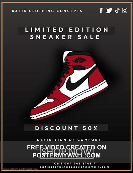 Jordan Shoes Limited Edition Video Ads | PosterMyWall
