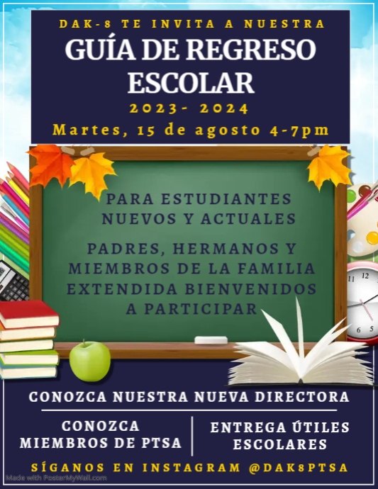 Back to School Orientation (Spanish) '23-'24 | PosterMyWall