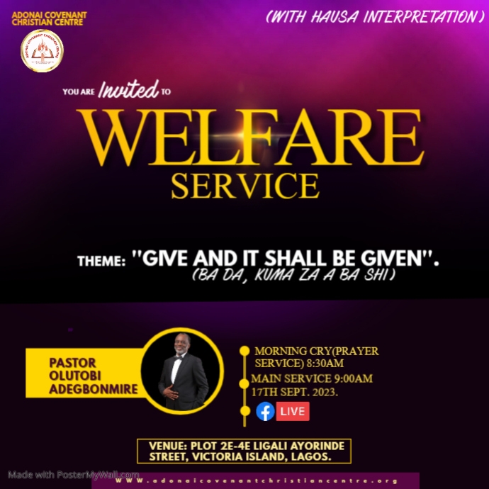 Sunday service flyer | PosterMyWall