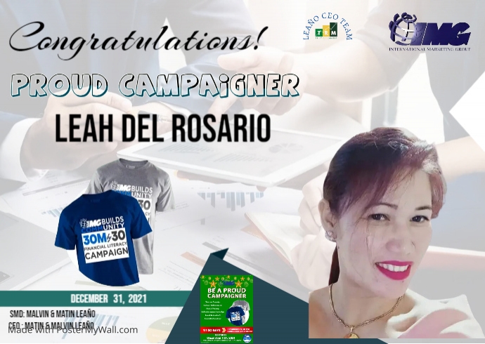 Copy of Campaigner Leah Del Rosario | PosterMyWall