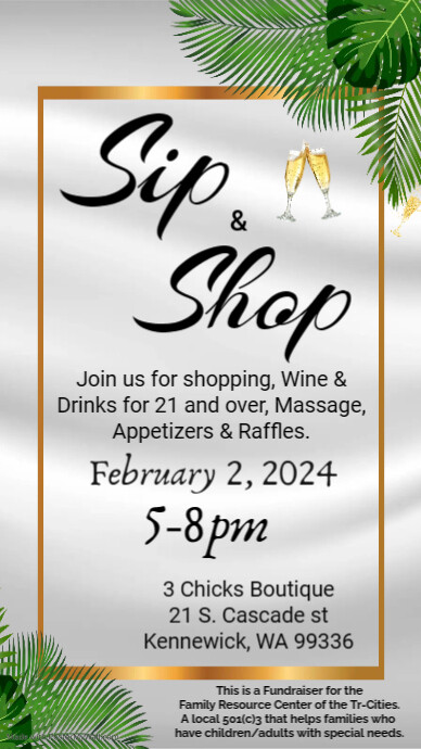 SIP AND SHOP | PosterMyWall