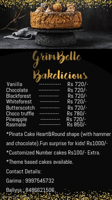 Copy of Bakery menu digital display | PosterMyWall