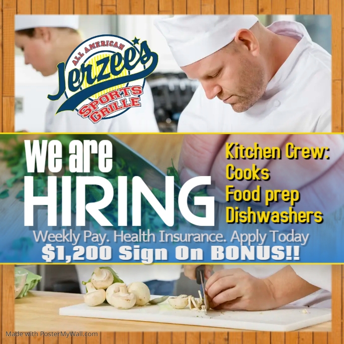 Green Hiring Kitchen | PosterMyWall