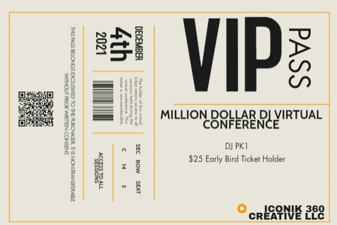 Copy of Copy of vip pass template design ticket | PosterMyWall