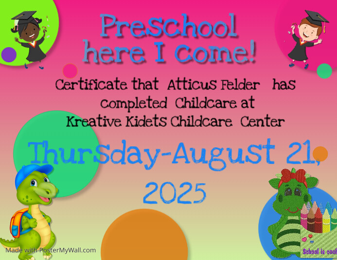 Pre-K celebration | PosterMyWall