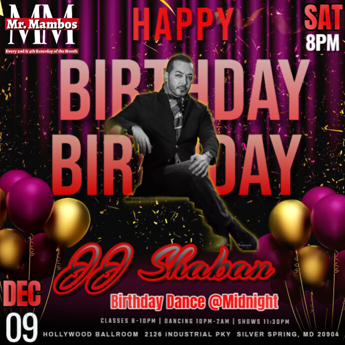 JJ Shaban Bday Flier 12-9-2023 1 | PosterMyWall