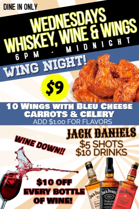 Copy of Copy of Template wings | PosterMyWall