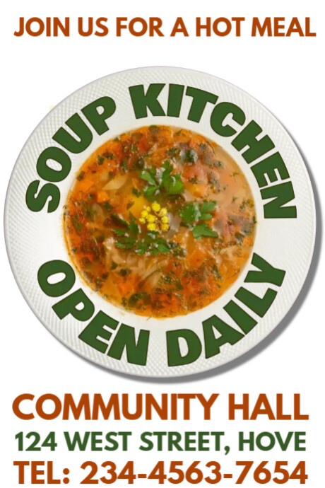 Copy of Soup Kitchen Poster Template | PosterMyWall