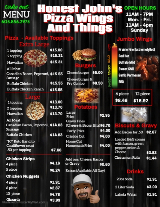 HJ Online Menu | PosterMyWall