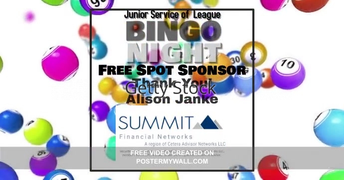 Bingo Free Spot Sponsor | PosterMyWall