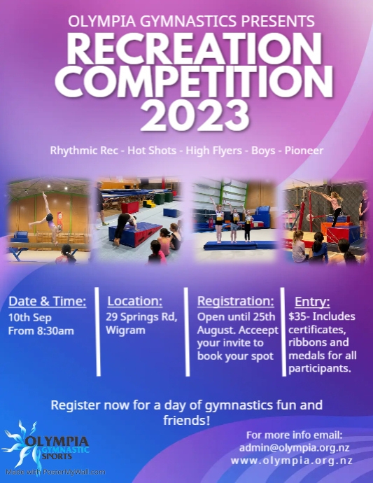 Gymnastics academy coaching service flyer (1) | PosterMyWall