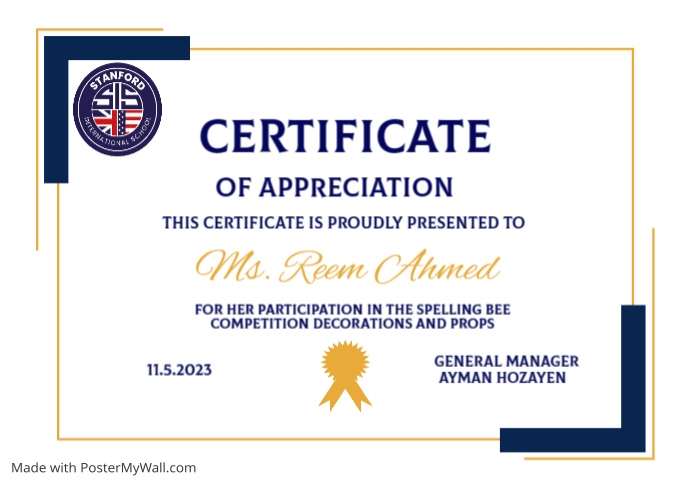 modern minimal certificate of achievement tem | PosterMyWall