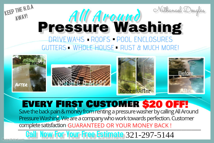 All Around Pressure Washing ! | PosterMyWall