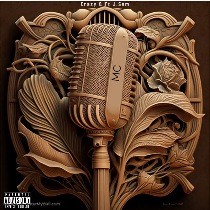 Wood Carving Microphone albumcovertemplates.c | PosterMyWall
