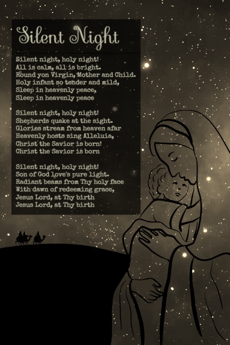 Copy of Silent Night Lyrics | PosterMyWall