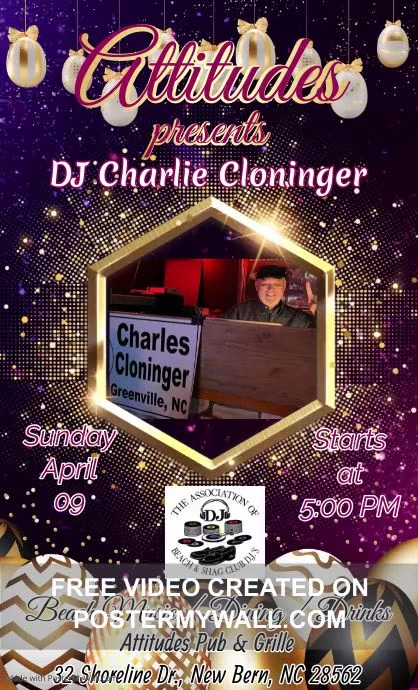 Attitudes - Charles Cloninger 4-9-23 | PosterMyWall