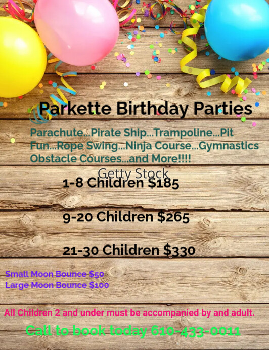 Birthday Party Prices | PosterMyWall