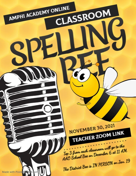 Classroom Spelling Bee | PosterMyWall