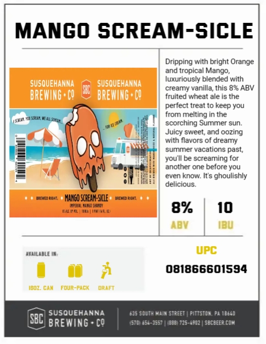 Mango Scream-Sicle sell sheet | PosterMyWall