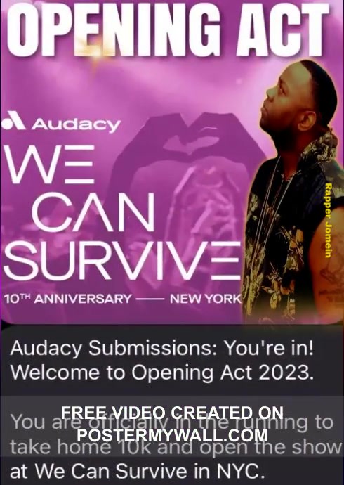 Rapper Jomein Open Act Flyer | PosterMyWall