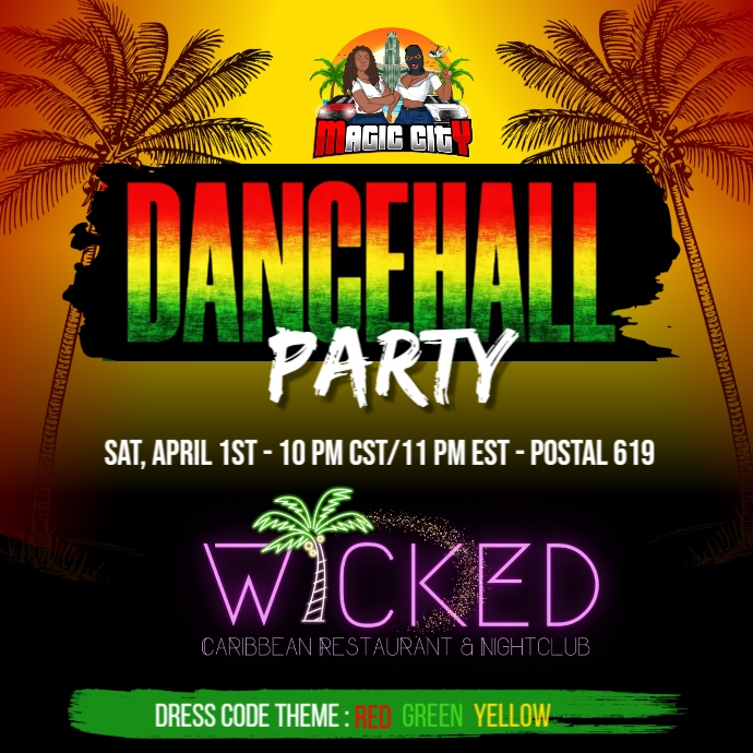 Dancehall party flyer instagram post | PosterMyWall