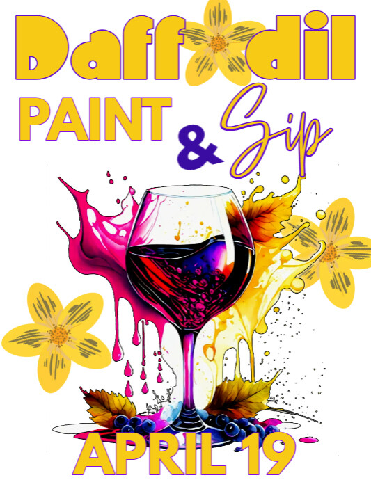 Copy of Paint & Sip Event Poster Template | PosterMyWall