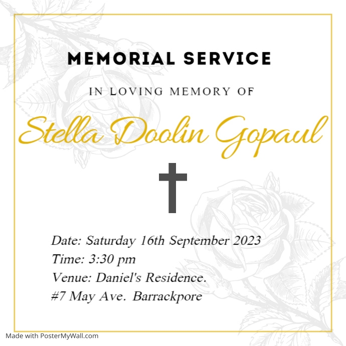 memorial services funeral banner template | PosterMyWall