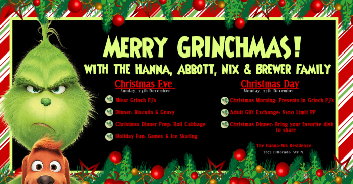 Grinchmas Party Invitation | PosterMyWall
