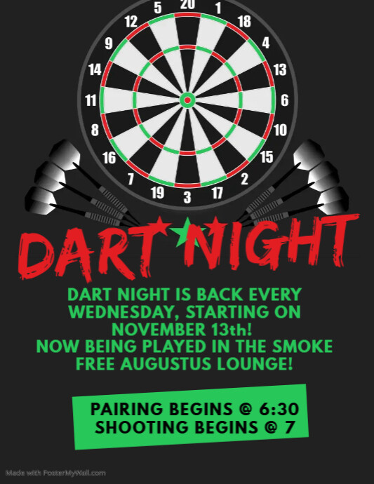 Copy of Darts Night Flyer Template | PosterMyWall