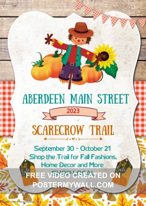 Scarecrow fall birthday party invitation | PosterMyWall