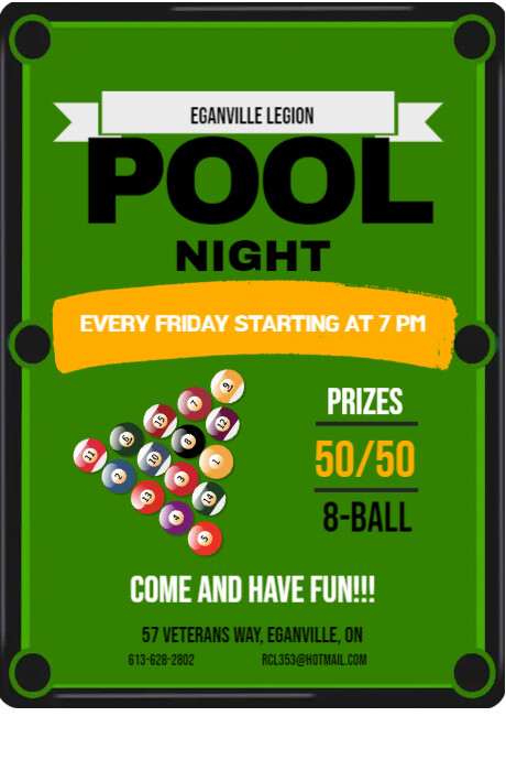 Pool Tournament Flyer (1) | PosterMyWall