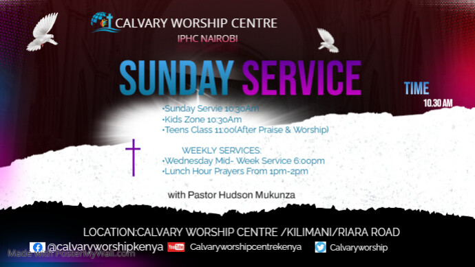 Church Sunday Service ads | PosterMyWall