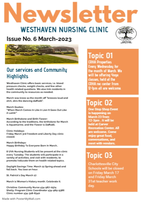 Orange Custom Branded Newsletter Page | PosterMyWall