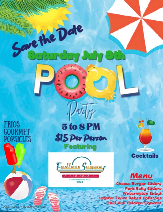 Copy of Pool Party Display | PosterMyWall