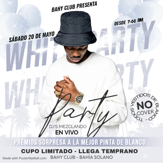 White Party Design Template | PosterMyWall