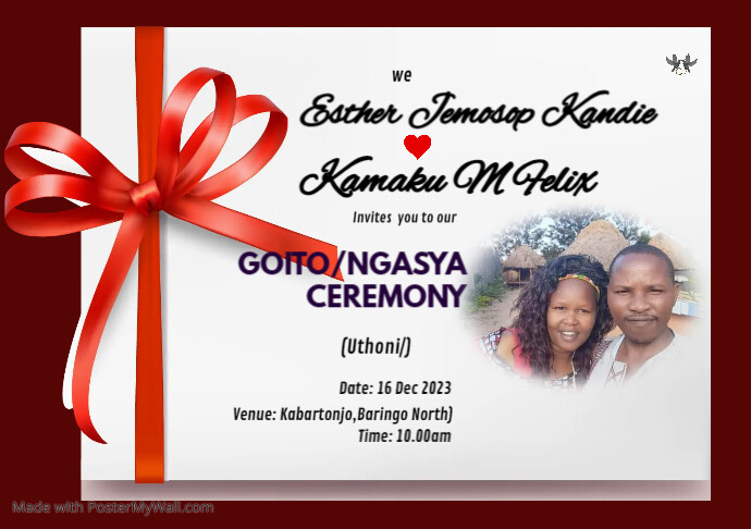 Dowry ceremony invitation flyer | PosterMyWall