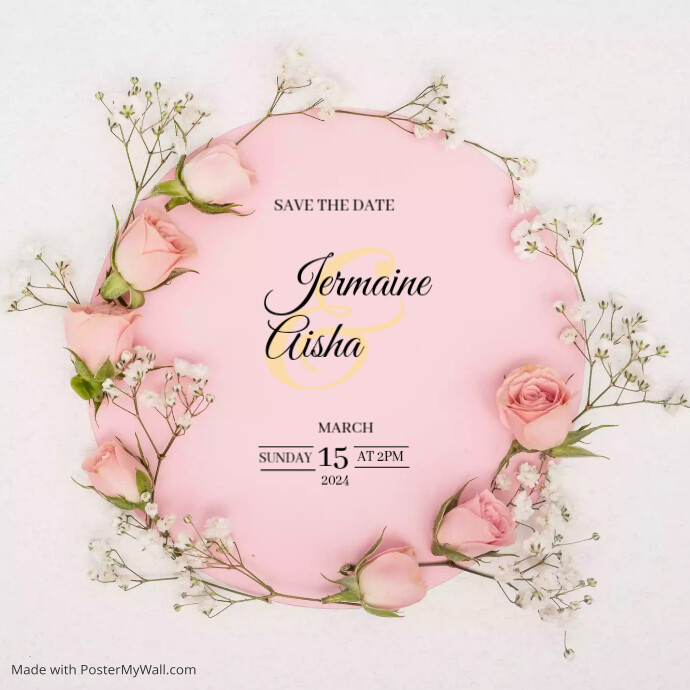 Pink Floral Invitations | PosterMyWall