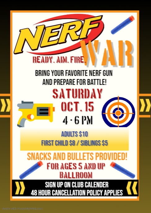 Copy of Copy of Template birthday boys nerf | PosterMyWall