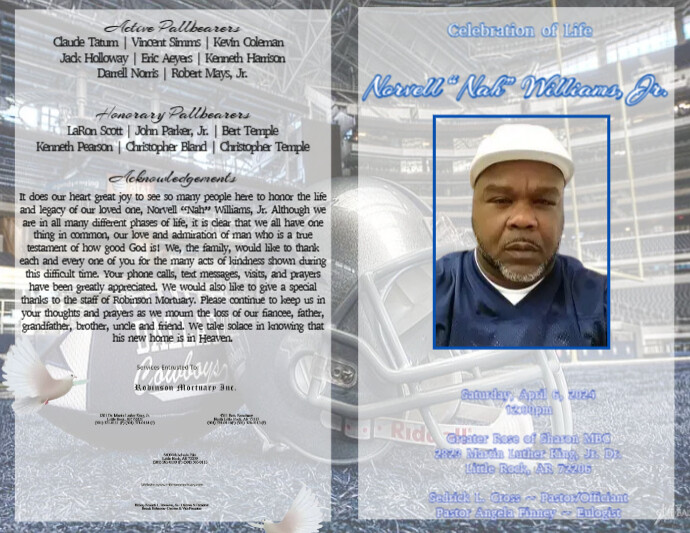 Copy of Norvell Williams Jr standard booklet cover page | PosterMyWall