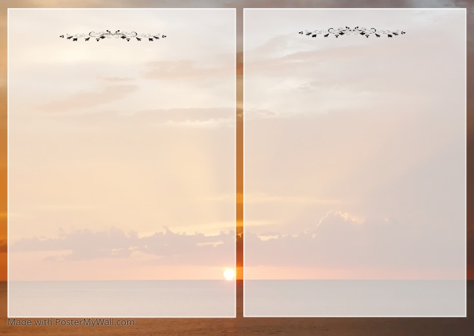 sunset Funeral Prayer Card | PosterMyWall