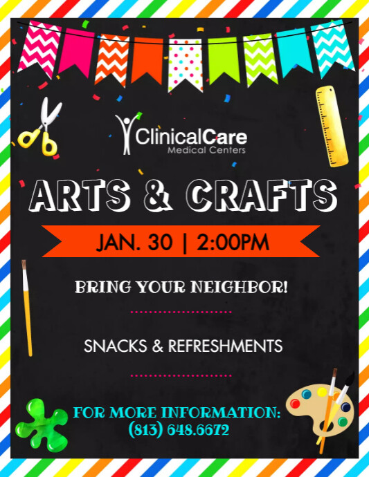 Art and craft night school flyer | PosterMyWall