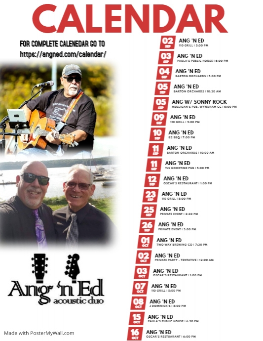 Copy of Copy of Copy of Rock Band Concert Tour Schedule Flyer ...