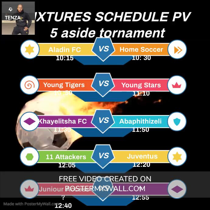 SOCCER FIXTURES SCHEDULE | PosterMyWall