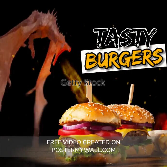 Burger Video Ad For Facebook Cover (1) | PosterMyWall