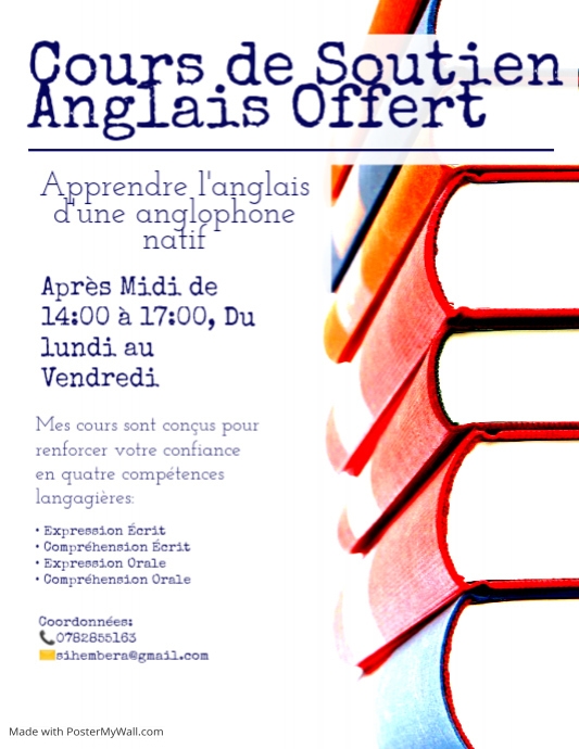 Copy of English language tutor flyer template | PosterMyWall
