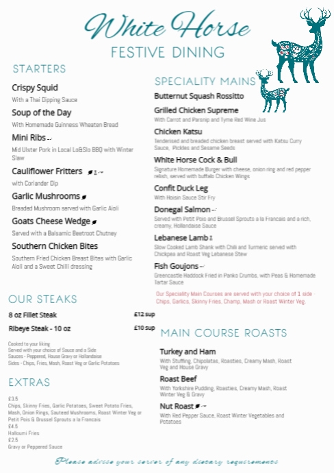 Copy of Dec 2020 Residents Menu | PosterMyWall